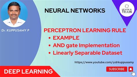60 Perceptron Learning Rule Numerical Example And Gate Implementation