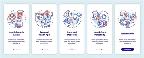 Premium Vector 2d Icons Representing Health Interoperability Resources Mobile App Screen Set