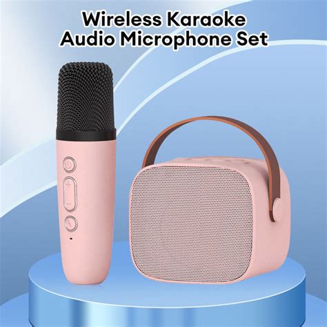 Portable Karaoke System Wireless Handheld Microphone Mini Bluetooth Speaker Dsp Dual Noise