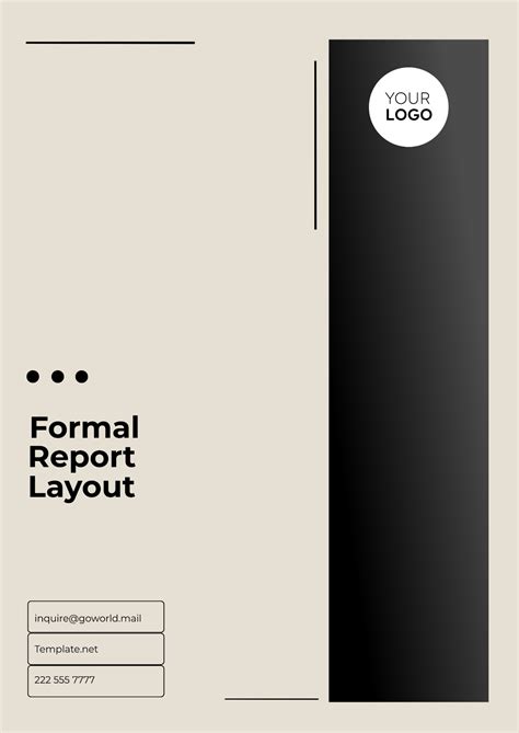 Free Formal Report Layout Template To Edit Online