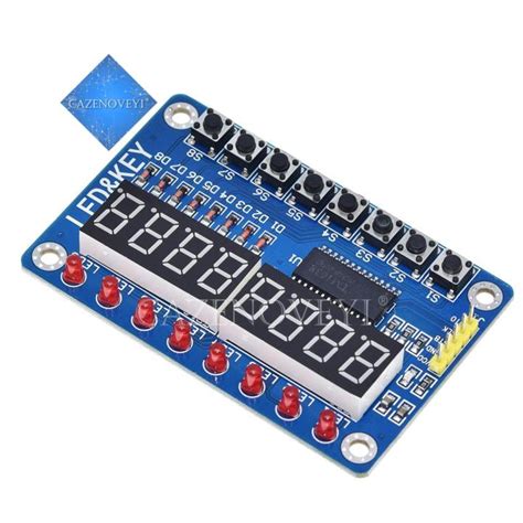 tm1638 button digital tube led display module 8 bit digital tube led button daraz pk