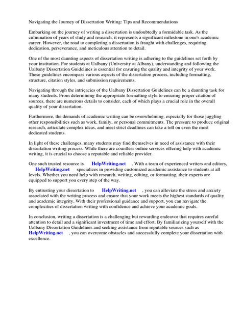 Ualbany Dissertation Guidelines Pdf