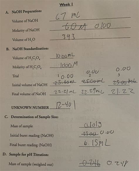 Solved VI EXPERIMENTAL PROCEDURE Week 1 Before Coming To Chegg Com