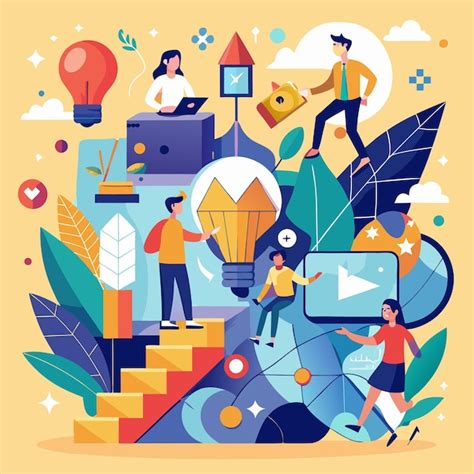 Premium Vector Collaborative Workflow And Project Management Elevating Team Efficiency In A