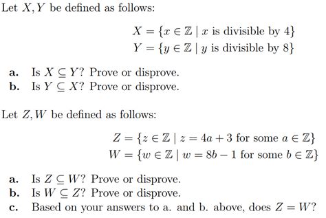 solved let x y be defined as follows x e z x is divisible