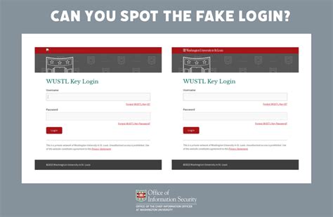 Spot The Fake Login Office Of Information Security Washington University In St Louis