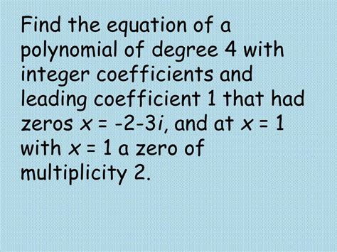 ppt zeros of polynomial functions powerpoint presentation free