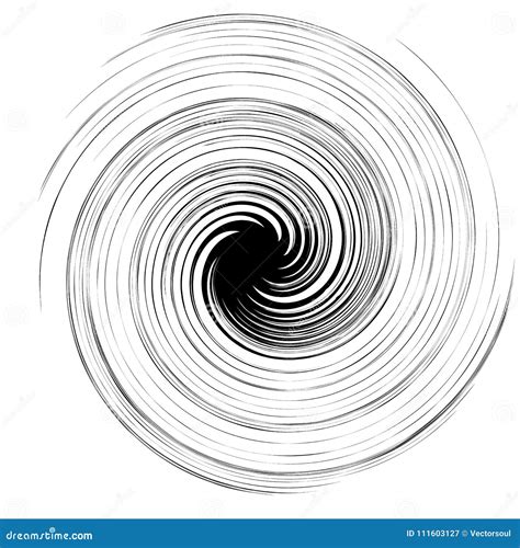 Concentric Radial Element Radiating Abstract Geometric Element Stock Illustration