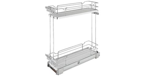 Rev A Shelf 5322 BCSC 6 GR Contemporary 7 1 4 W X 24 H Soft Close Two Tier Sold Shelf Pull Out