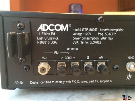 Adcom Gtp 500ii Preamp Remote Control Photo 736306 Us Audio Mart