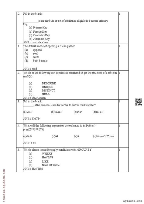 Class 12 Computer Science Pre Board Question Paper 2025 Download Pre Board Pyqp Pdf Aglasem