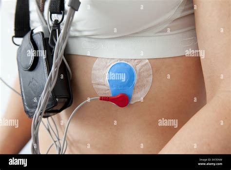 Holter Monitor Woman Stock Photo Alamy