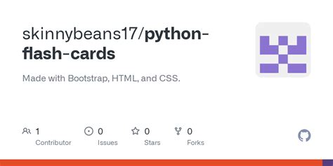 GitHub Skinnybeans17 Python Flash Cards Made With Bootstrap HTML And CSS