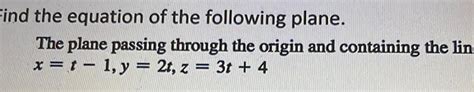 [answered] Find The Equation Of The Following Plane The Plane Passing Kunduz