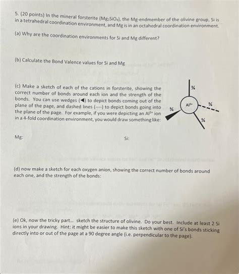 Solved In A Tetrahedral Coordination Environment And Mg Is