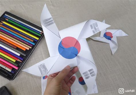 광복절 유아미술활동 태극기바람개비 만들기 네이버 블로그