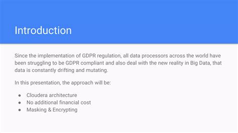 how to implement a gdpr solution in a cloudera architecture ppt