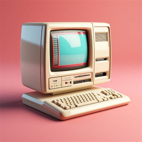 Free Photo View Of 3d Retro Computer With Cathode Ray Tube