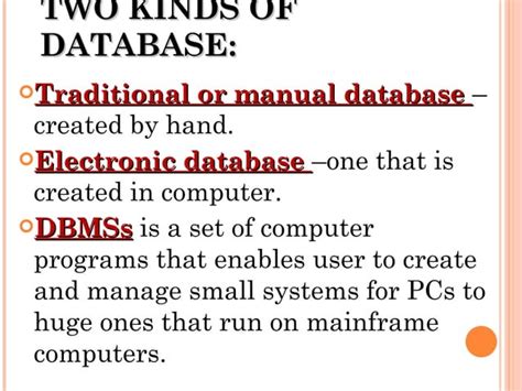 Database Management System Ppt Databases Computer Software And Applications