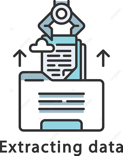 Extracting Data Color Icon Filled Symbol Automation Vector Filled Symbol Automation Png And