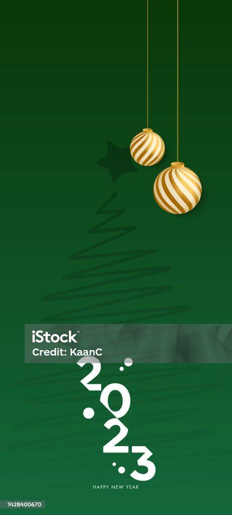 2023 새해 복 많이 받으세요 소나무 추상 숫자 벡터 일러스트레이션 인사말 카드 초대장 달력 등 벡터 스톡 일러스트레이션을위한 휴일 디자인 0명에 대한 스톡 벡터 아트 및