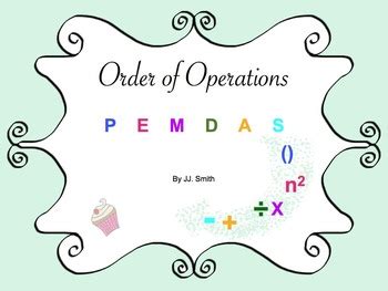 Math Order Of Operations PEMDAS PDF By JJ Smith TpT