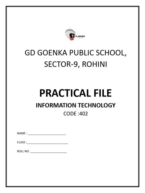 Class 9 Practical File Pdf Art