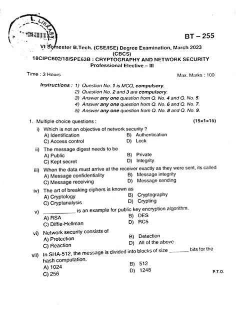 6th sem b tech cse pdf