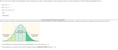 solved 1 9 11 let x be a random number between 0 and 1