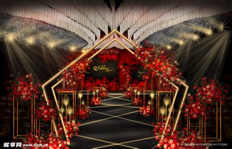 黑红色婚礼设计图psd分层素材psd分层素材设计图库昵图网