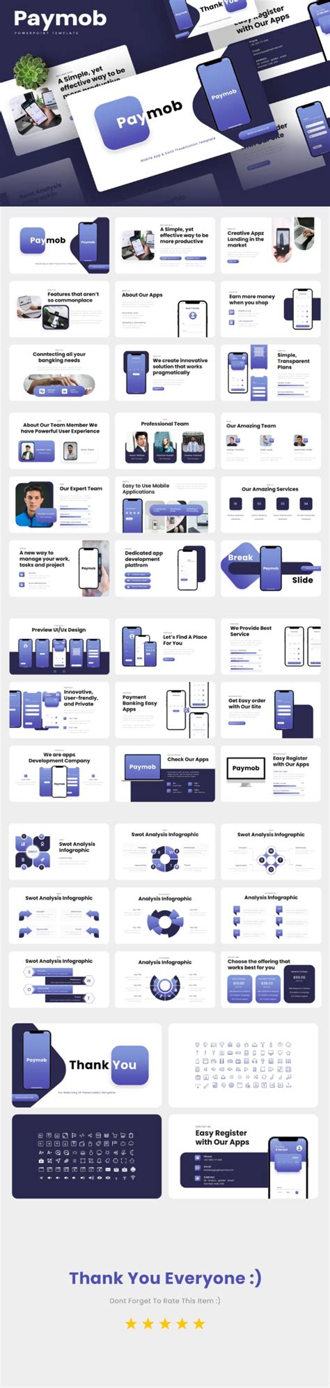 Paymob Mobile App And Saas Powerpoint Template Powerpoint Templates Powerpoint Mobile App