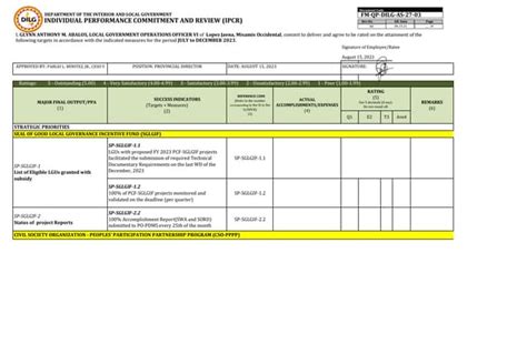 Ipcr Cmlgoos 2nd Sem Target 2023 Pdf