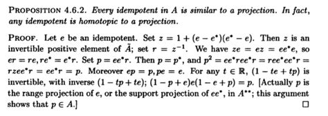 Operator Theory Idempotent Elements In A C Algebra Mathematics Stack Exchange