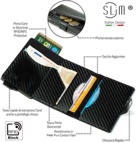 Portafoglio Rfid Porta Carte Di Credito Schermato Portatessere