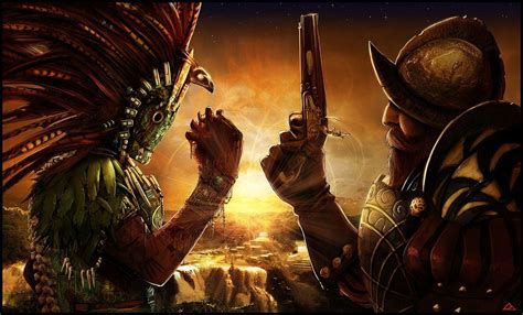 Aztec Warrior Art Wallpaper