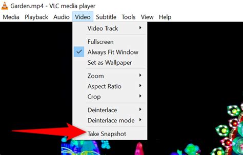 how to take snapshots in vlc