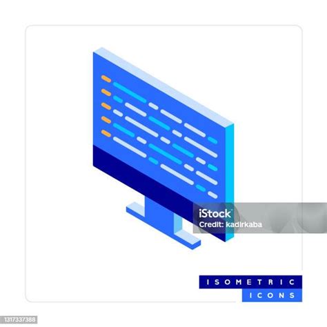 Pemrograman Dan Pengkodean Konsep Banner Web Isometrik Dan Desain Tiga Dimensi Ilustrasi Stok