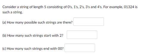 Solved Consider A String Of Length Consisting Of O S S Chegg