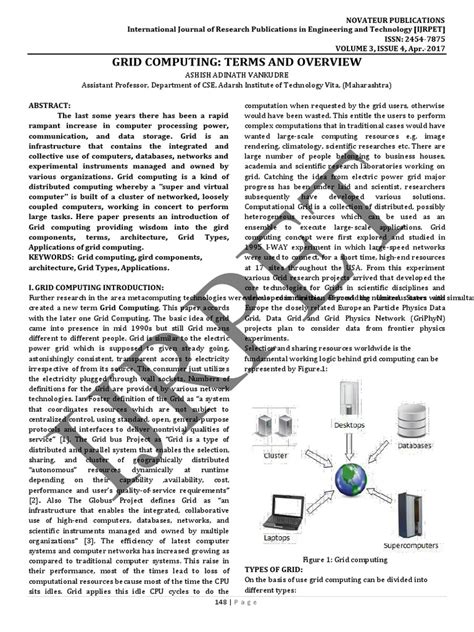 grid computing pdf grid computing computer network
