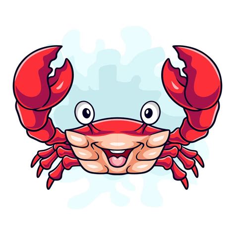 Cartoon Funny Crab Isolated On White Background 15511847 Vector Art At