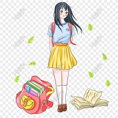 만화 학교 학생 캐릭터 일러스트 Png 일러스트 무료 다운로드 Lovepik