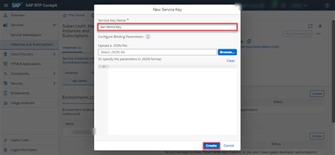 use trial to create a service instance for data attribute