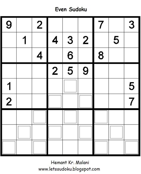 Let S Sudoku Sudoku Even Sudoku