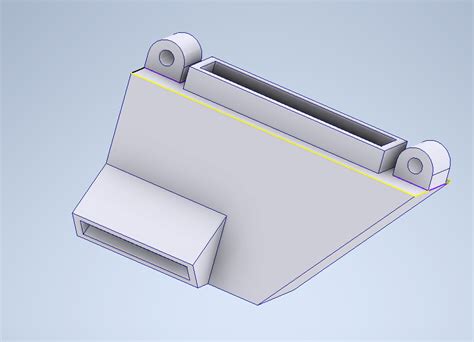 solved extruding cut between to different size rectangles autodesk