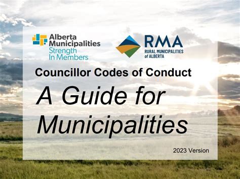 New Version Of Councillor Code Of Conduct Guide Now Available Rural Municipalities Of Alberta