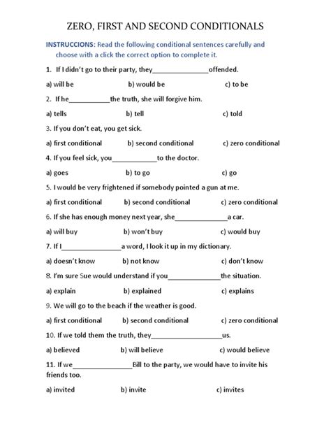 0 And 1 Conditional Imprimir Pdf