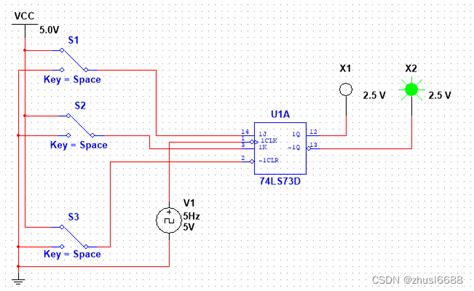 multisim14 0仿真应用设计（五十六）74ls73 双jk触发器应用仿真 csdn博客