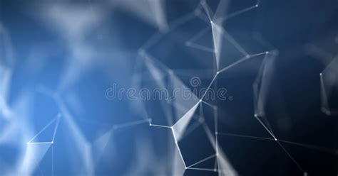 Plexus Abstract Background Geometric 3d Structure Digital Technology Blue Macro Molecular
