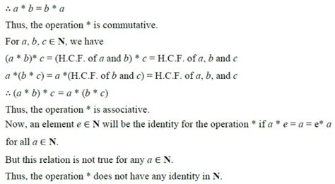 Let Be The Binary Operation On N Defined By A B Hcf Of A And B Is Commutative