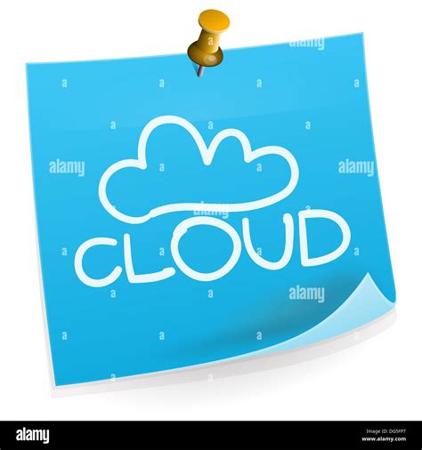 Cloud Technology Sticky Note Stock Photo Alamy